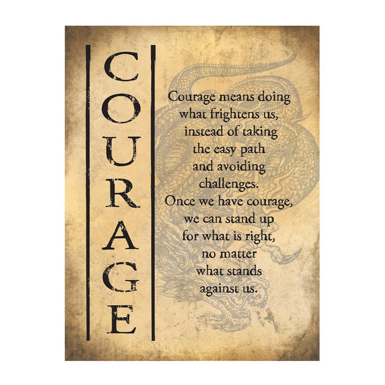 Inspirational Poster - Courage | Home & Office From Century Martial Arts