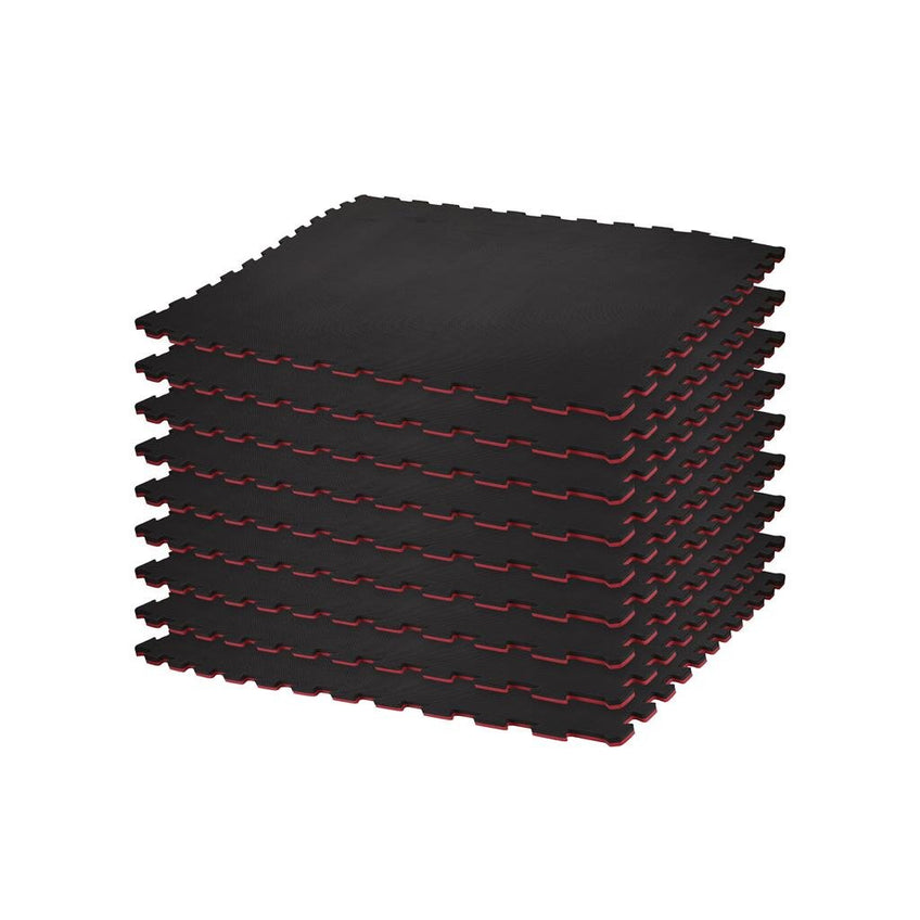 Reversible 2 Color 3/4" Thick Puzzle Sport Mat Kit - Black/Cardinal ...